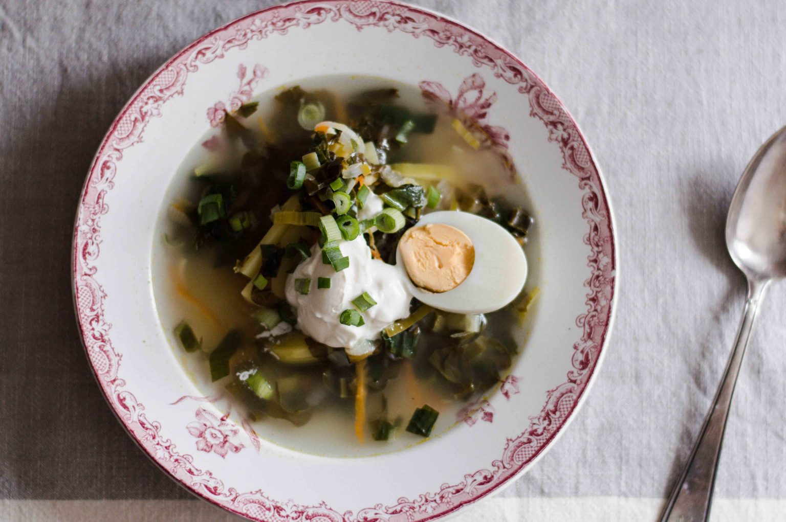 Green Shchi, Sorrel Soup with Ramps and New Potatoes | That’s What She Had
